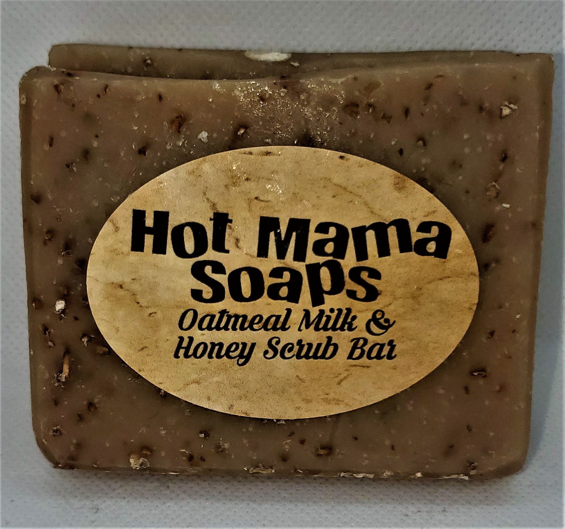 Soaps Oatmeal Milk And Honey Scrub Bar Hot Mama Soaps